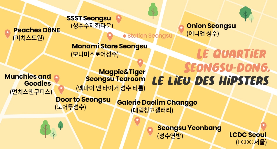 Profiter du quartier Seongsu-dong, un lieu réputé parmi les hipsters ...